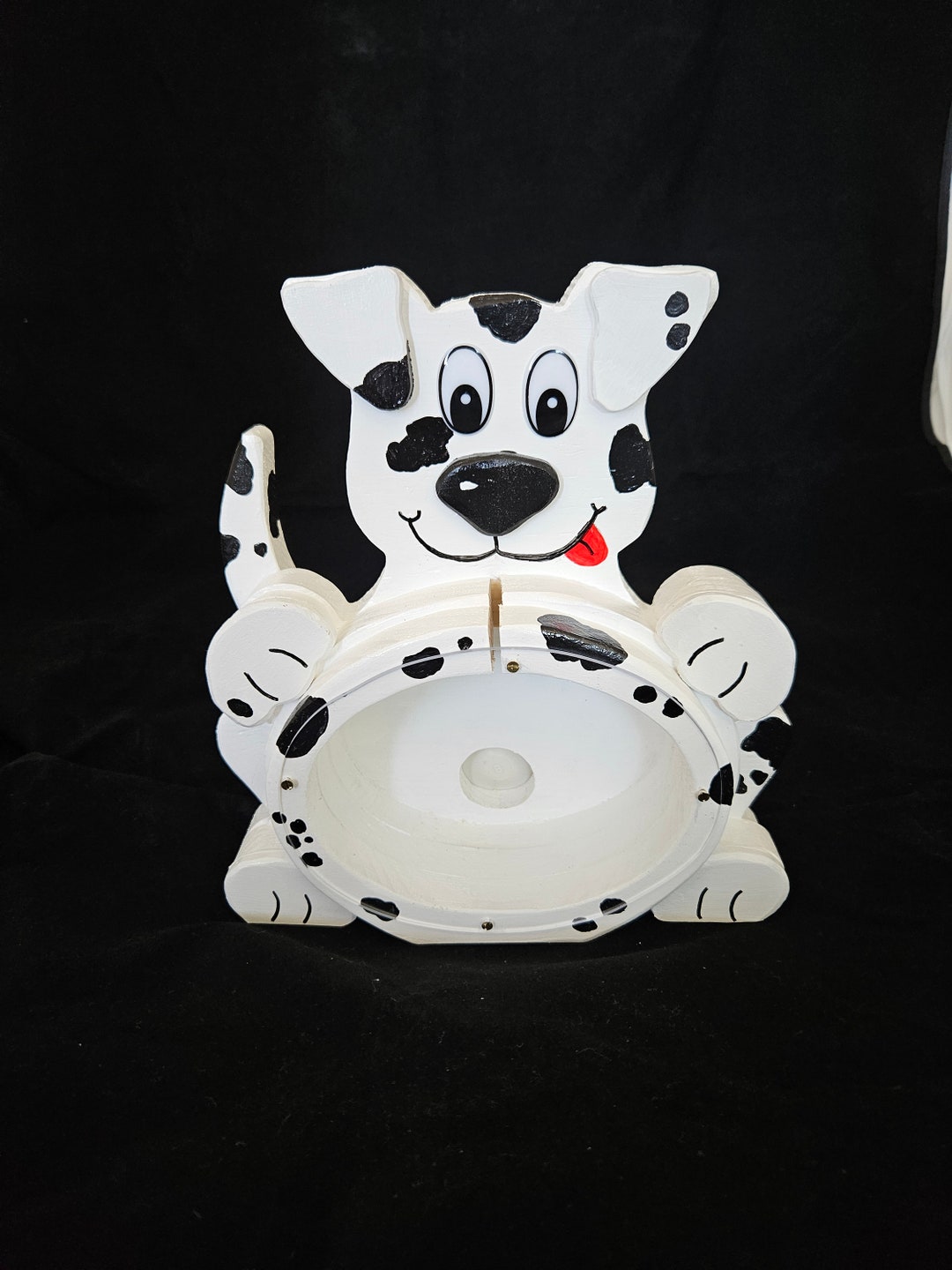 Dog Bank Made From Solid Wood, Dalmatian Look Alike - Etsy