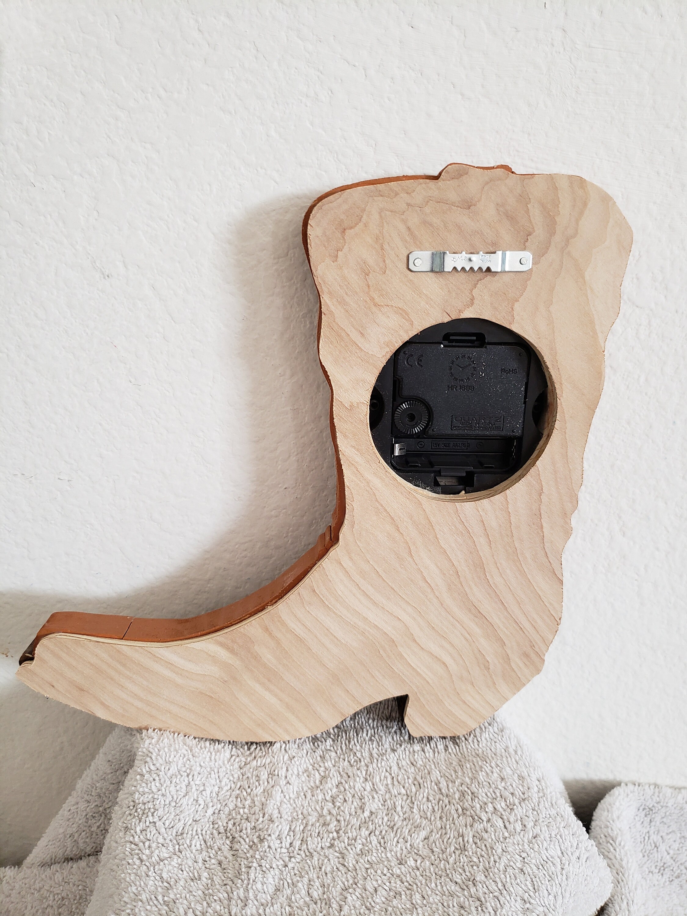 Western Cowboy Boot Clock in Dark Brown and Tan - Etsy
