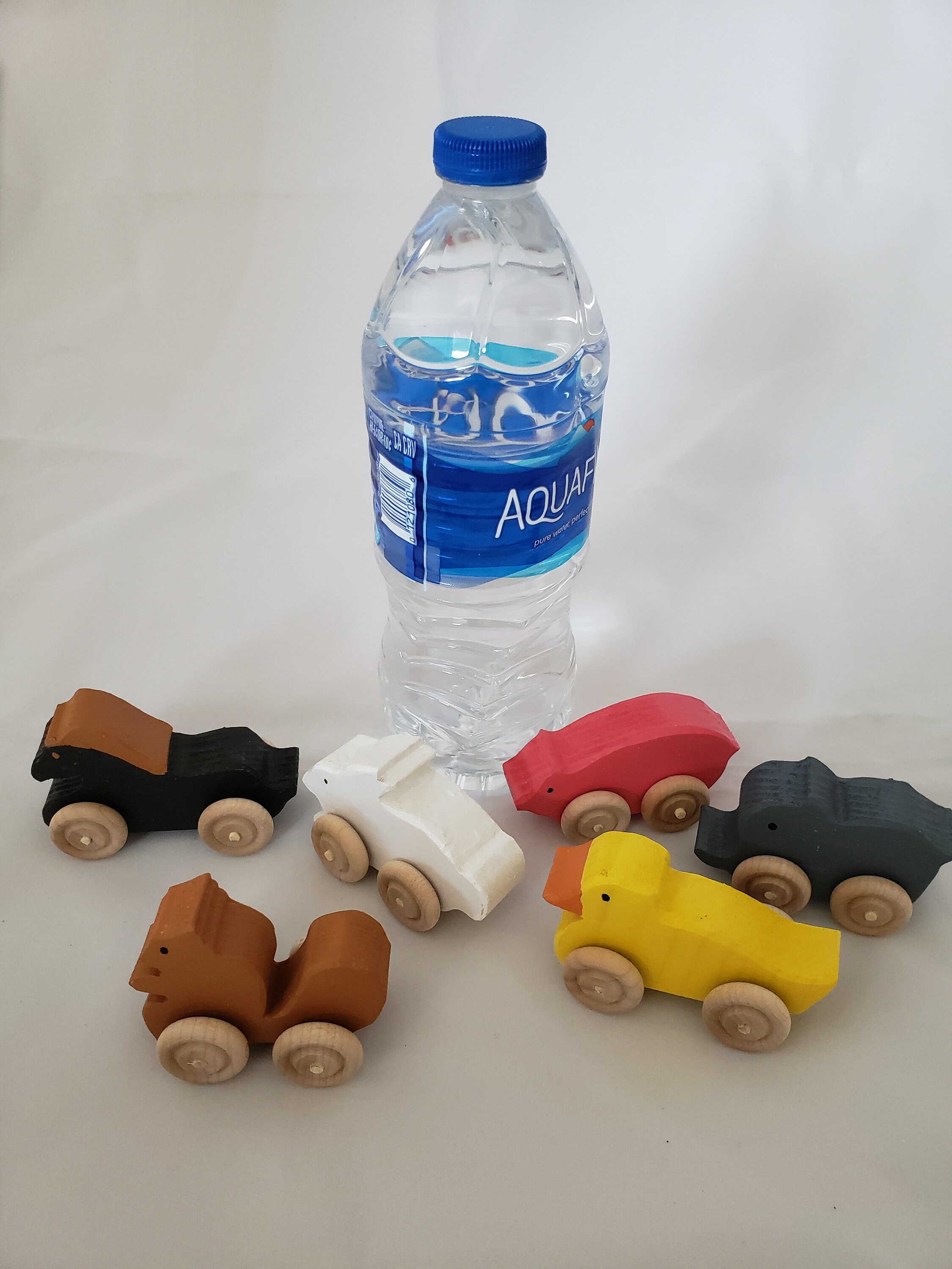 Mini Animal Cars Made From Solid Wood (six Pack) - Etsy