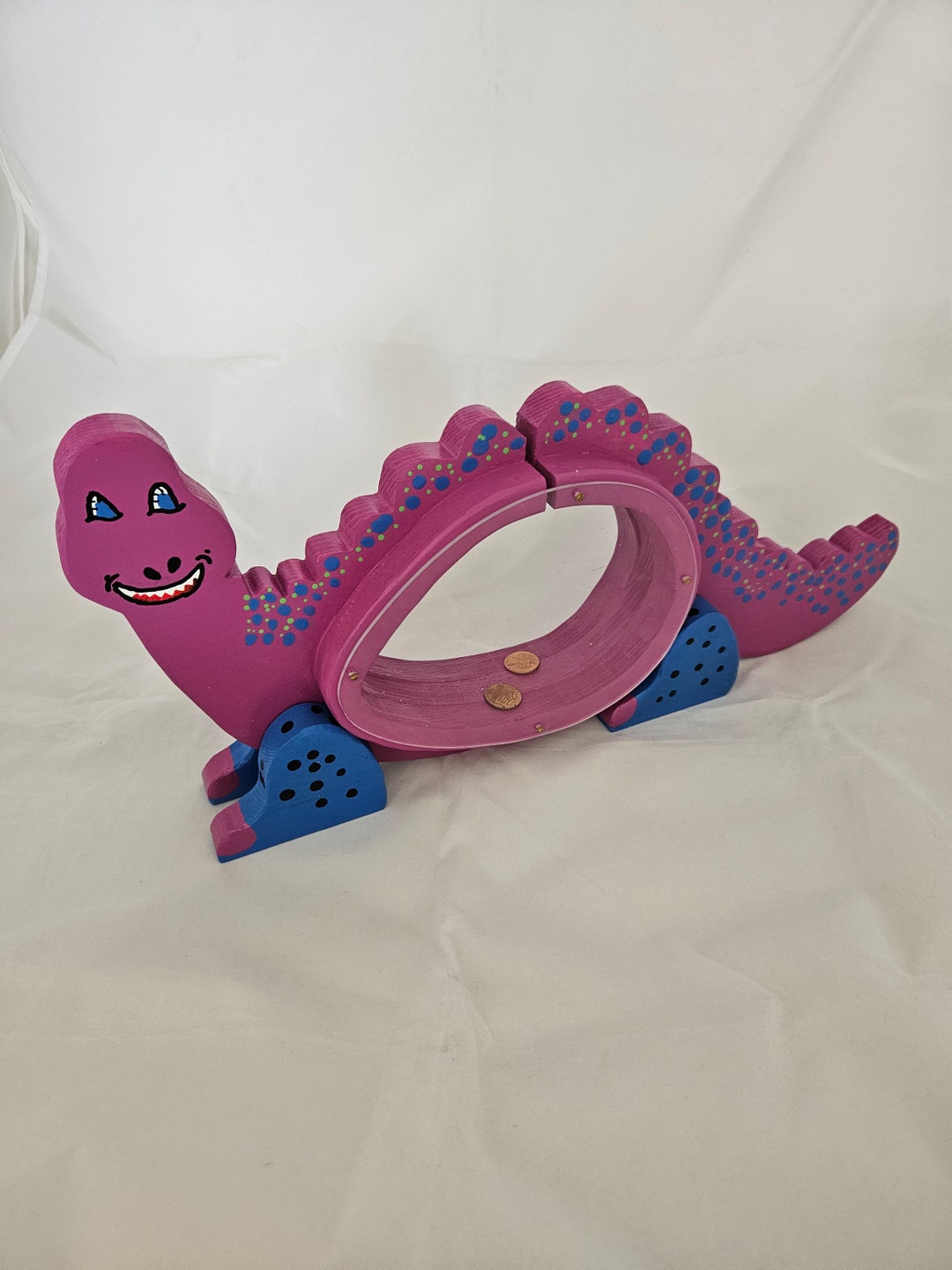 Dinosaur Handmade Bank for Kids of All Ages, Purple and Blue - Etsy