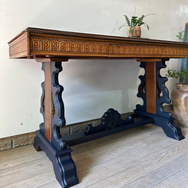 Antique Library Table - Etsy
