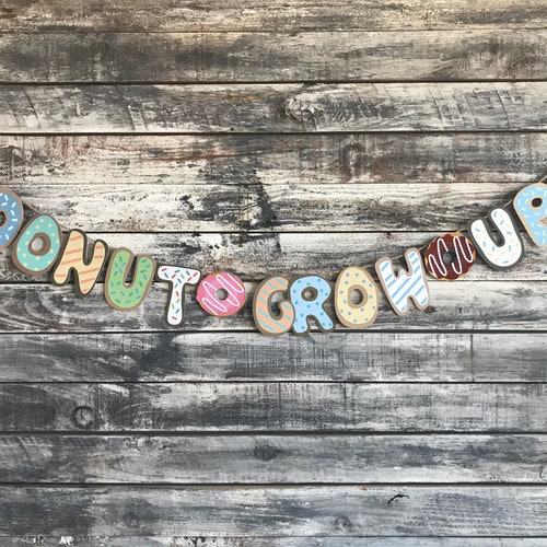 Donut Grow up Banner Boy Donut Banner Donut Party - Etsy