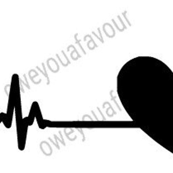 Heart Lifeline Svg - Etsy