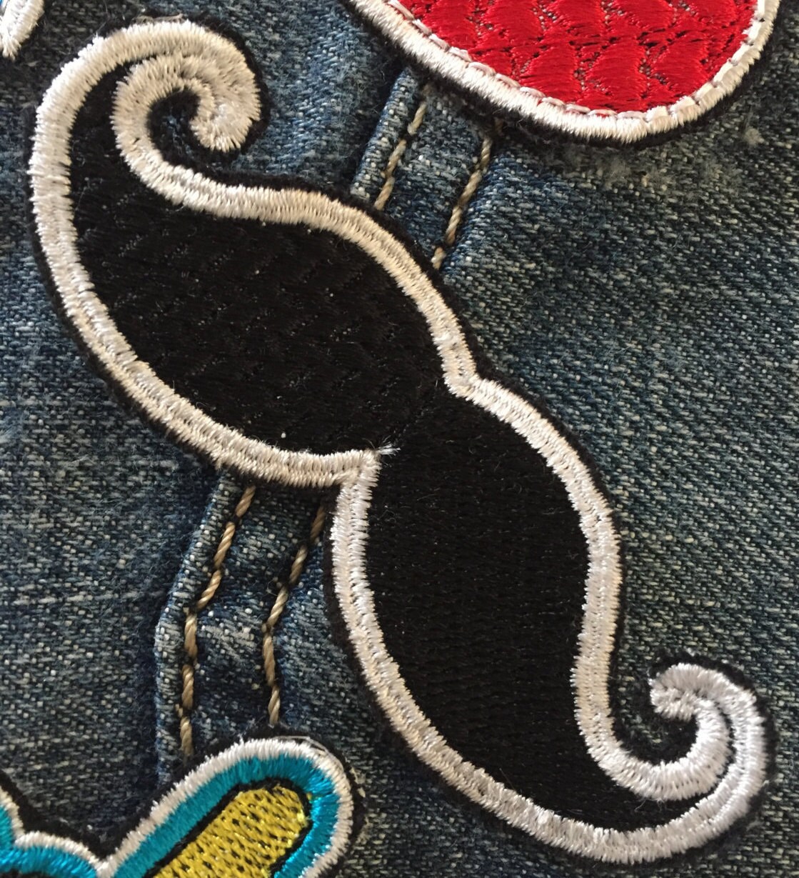 Mustache Embroidery Design for Patch - Etsy