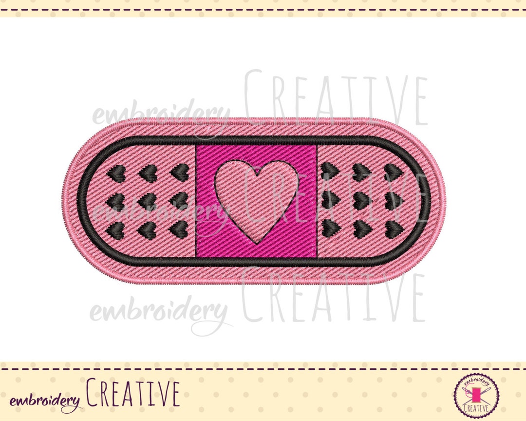 Love Plaster Embroidery Design for Patch - Etsy