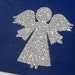 20 Glitter Gold or Silver Christmas Angel Stickers, Holiday Envelope ...
