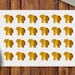 30 gold elephant stickers elephant wall decal safari theme | Etsy