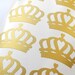 10pcs Gold Crown Stickers, Vinyl Stickers, Princess Party Crown Cup ...