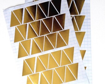 100 Gold Metallic Triangle Wall Stickers Gold Triangle - Etsy UK