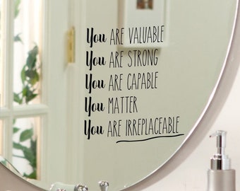 Wall Decal Mirror | Etsy