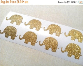 30 gold elephant stickers elephant wall decal safari theme | Etsy