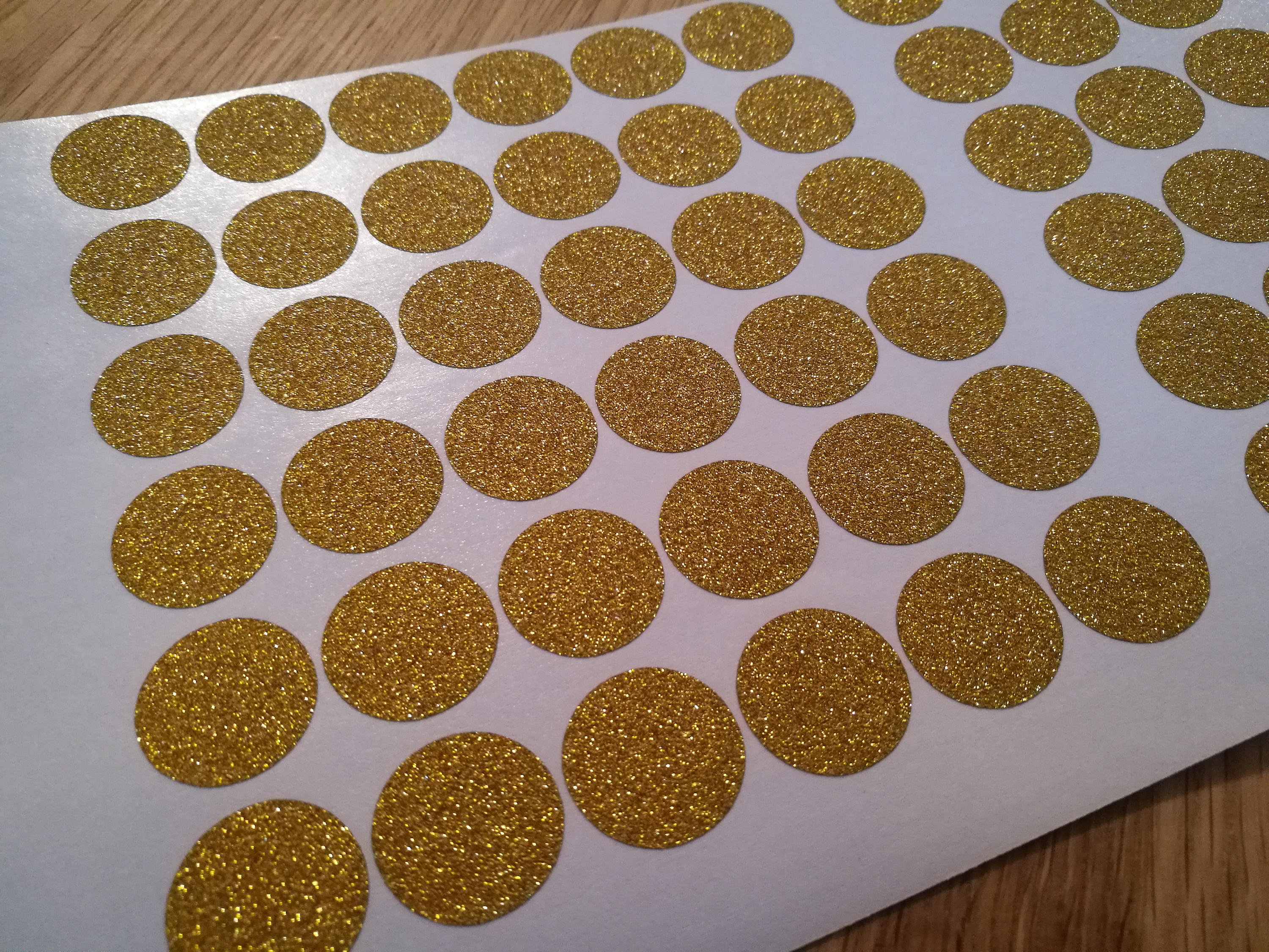 100 Gold/silver/copper Glitter Polka Dot Stickers Glitter | Etsy