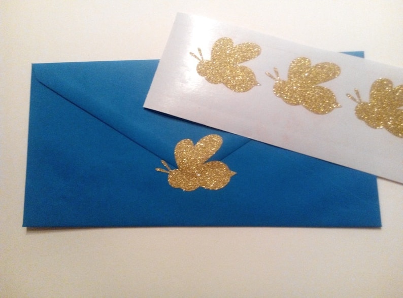 20 Glitter Bee Stickers Gold Party Decor Meant to Bee | Etsy