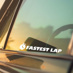 Fastest Lap Sticker Decal, Car Sticker, Removable Vinyl Decal for Car ...