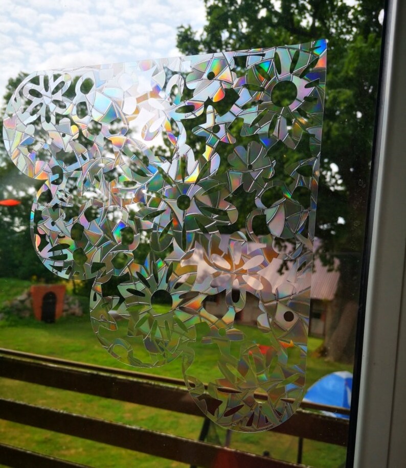 Floral Lace Window Corner Suncatcher, Lace Window Decal, Rainbow Maker ...