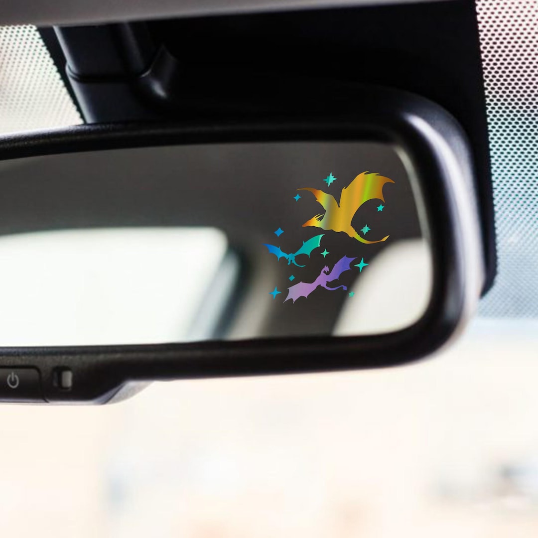 Dragon Rear View Mirror Sticker, Mirror Decal, Small Decal for Car ...