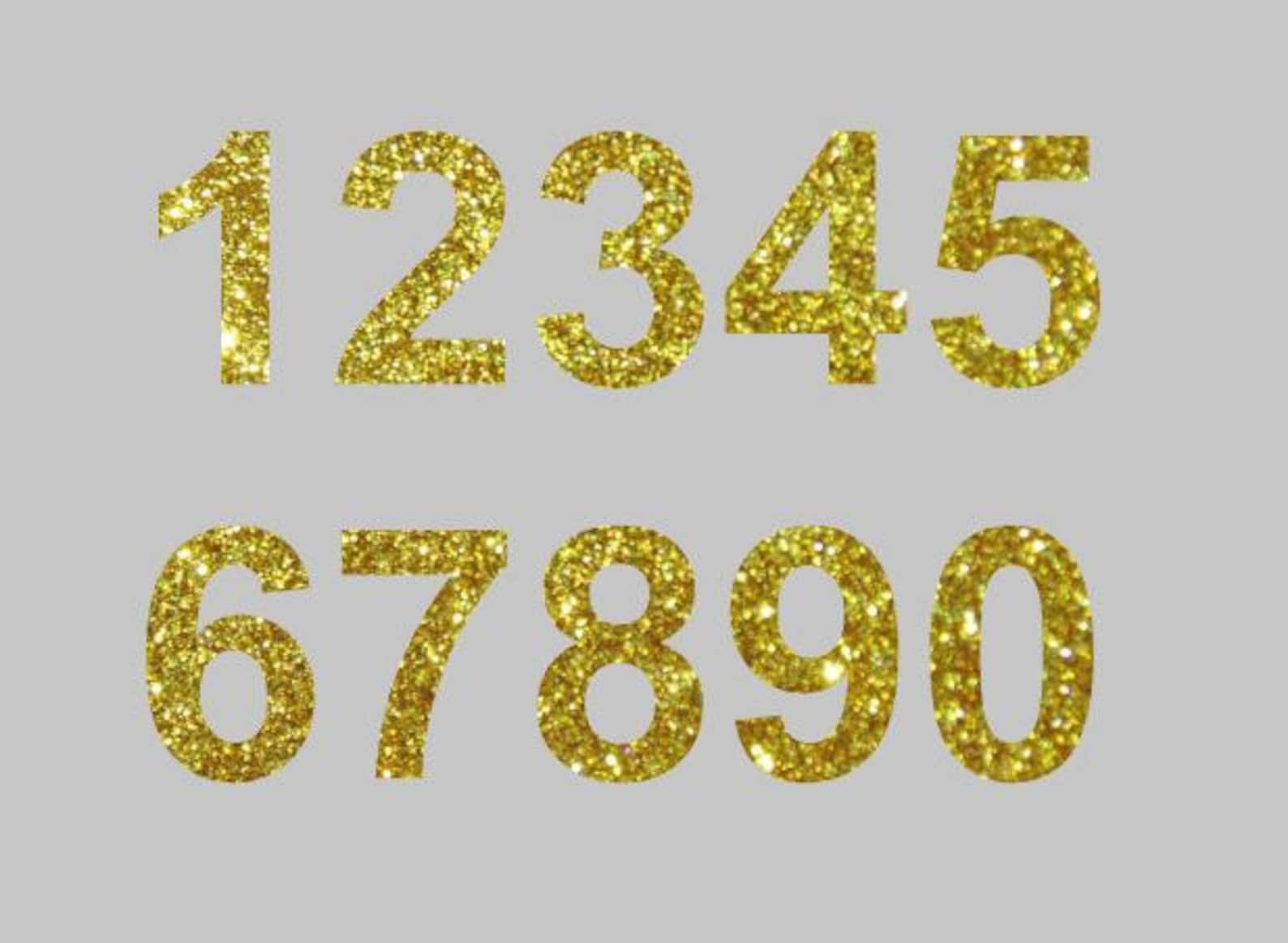 Glitter Iron on Numbers, Customized Decal, Custom Number, Heat Transfer ...