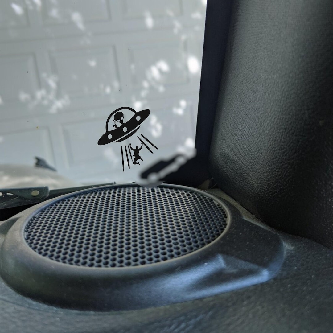 Alien Ufo Abduction Easter Egg Decal, Small Sticker for Car Windshield ...