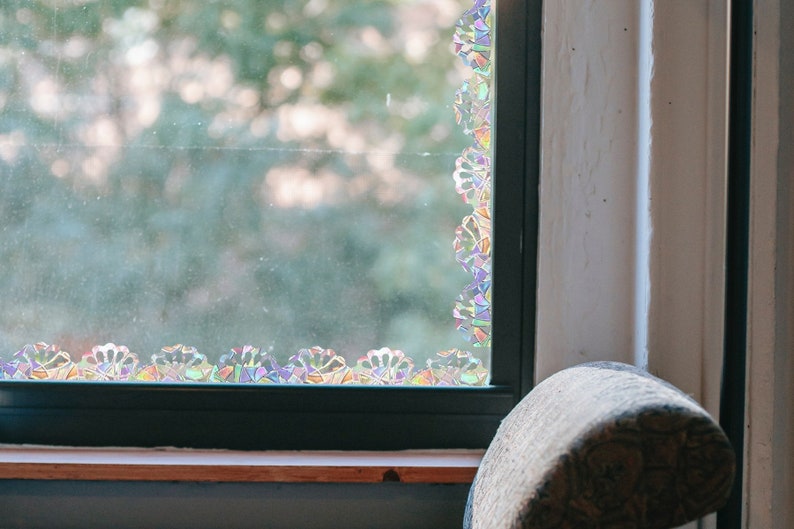 Lace Border Suncatchers, Window Pane Decorative Decal, Rainbow Maker ...