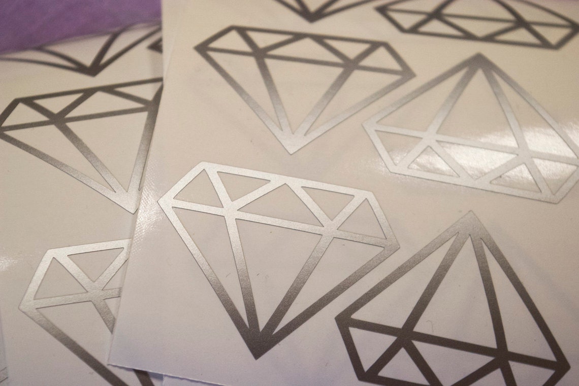 12 Gold Diamond Sticker Diamond Sticker Bachelorette Party | Etsy