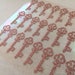 24 Rose Gold Key Stickers, Glitter Envelope Seals, Wedding Invitation ...