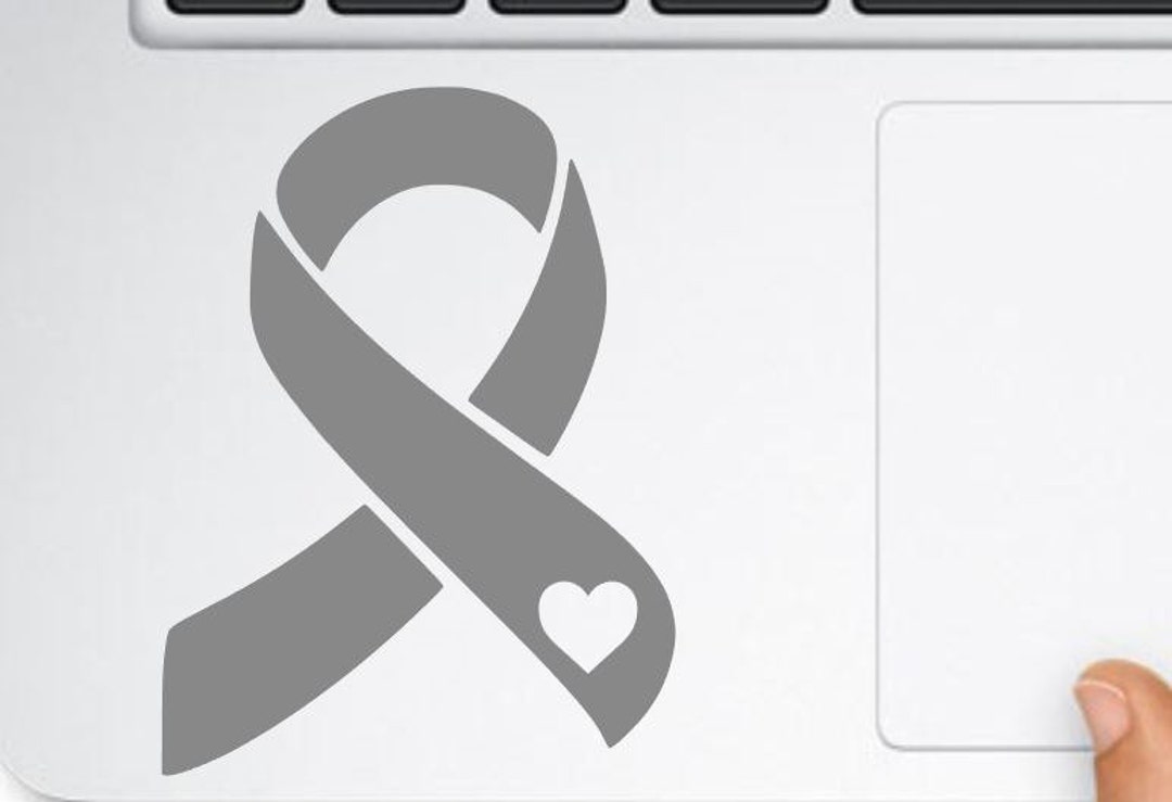 Brain Cancer Awareness Decal, Brain Tumor Ribbon Vinyl Sticker, Vinyl ...
