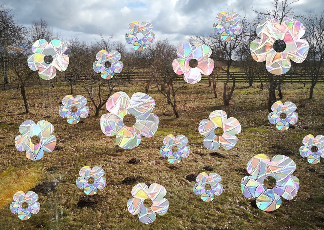 18 Simple Flower Suncatchers, Floral Window Decal, Rainbow Maker, Daisy ...