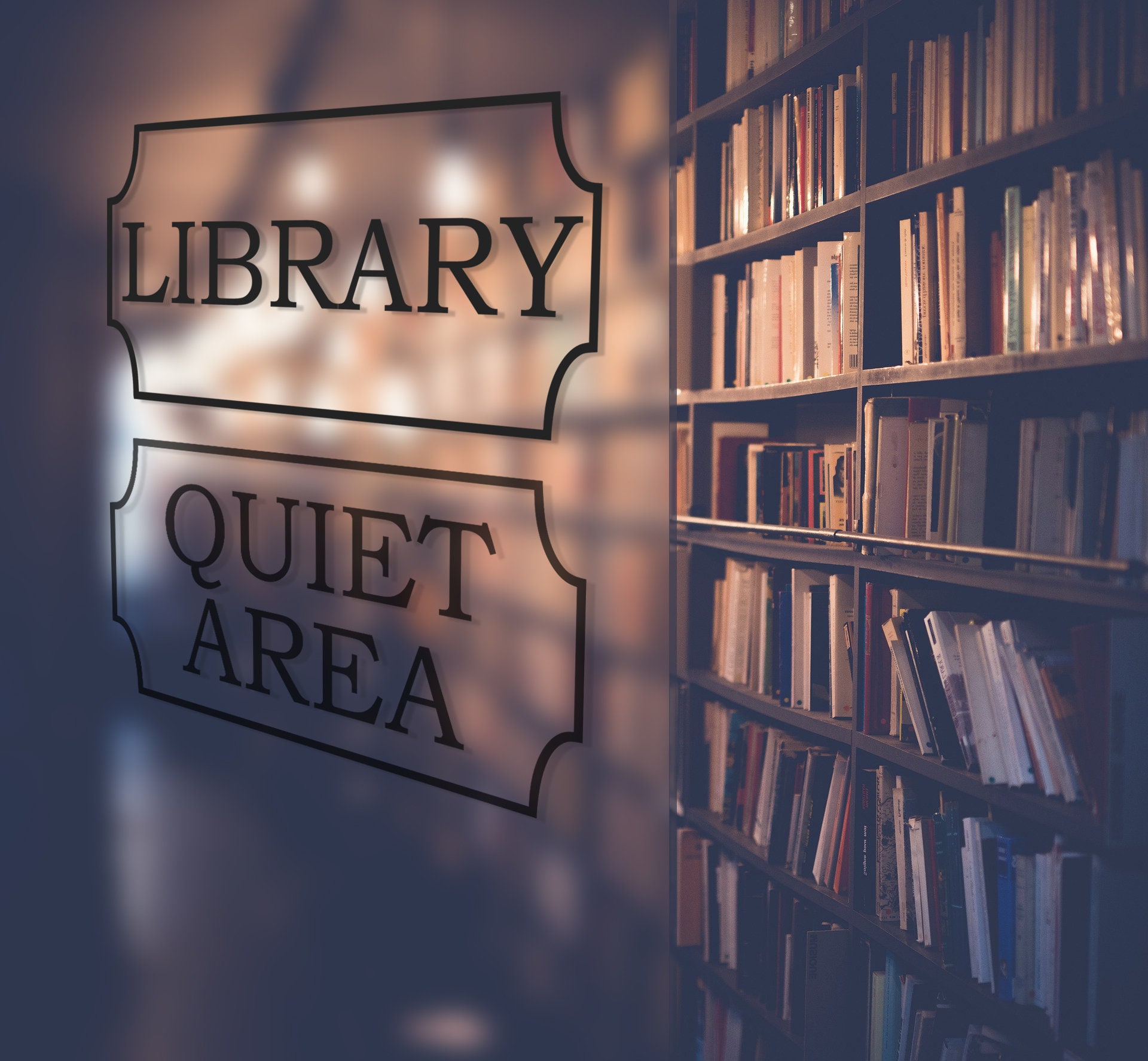 Custom Library Sign / Reading Hall Sign, Vinyl Decal for Organizing ...