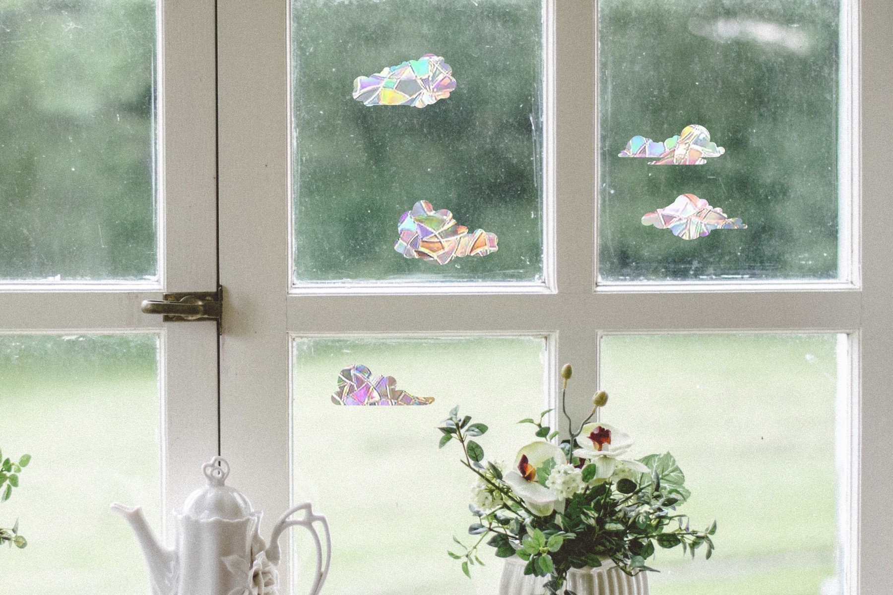 5 Clouds Suncatcher Cloud Window Decal Rainbow Maker | Etsy