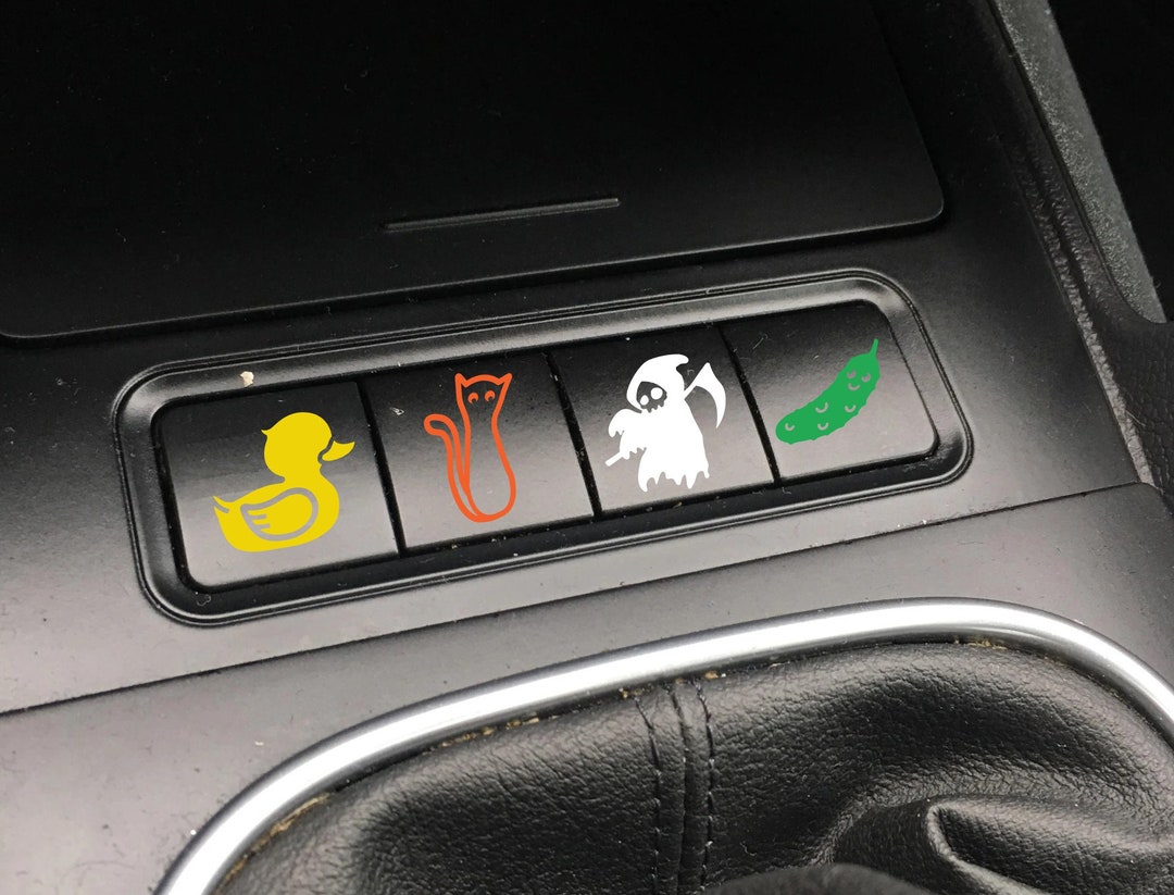 Set of 4 Blank Button Stickers, Blank Button Decals, Removable Sticker ...