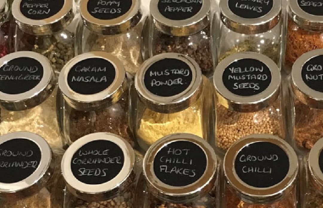 20 Round Chalk Labels, Chalkboard Stickers, Self Adhesive Labels ...