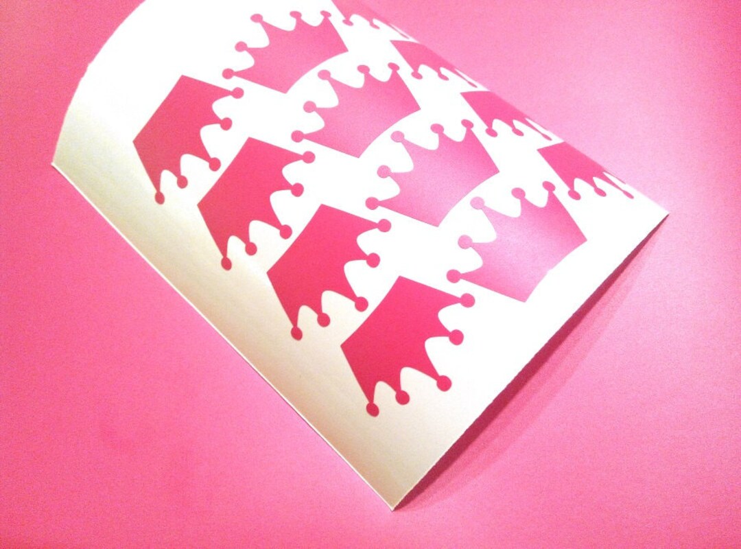 30 Crown Stickers, Vinyl Crowns, Princess Party Decor, Birthday Crowns ...
