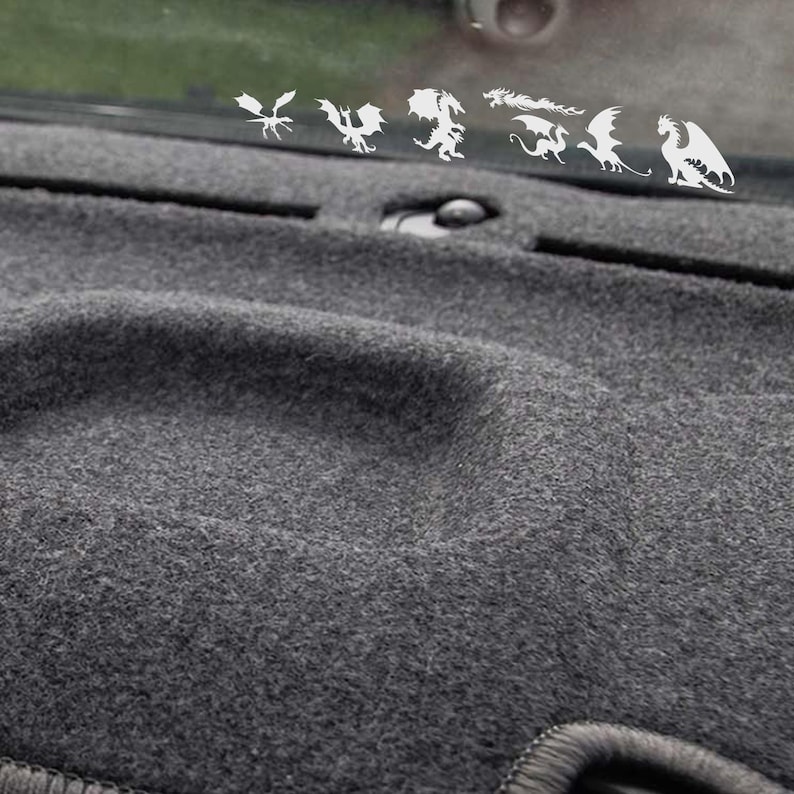 7 Tiny Dragons Car Windshield Sticker, Small Sticker for Car Windshield ...