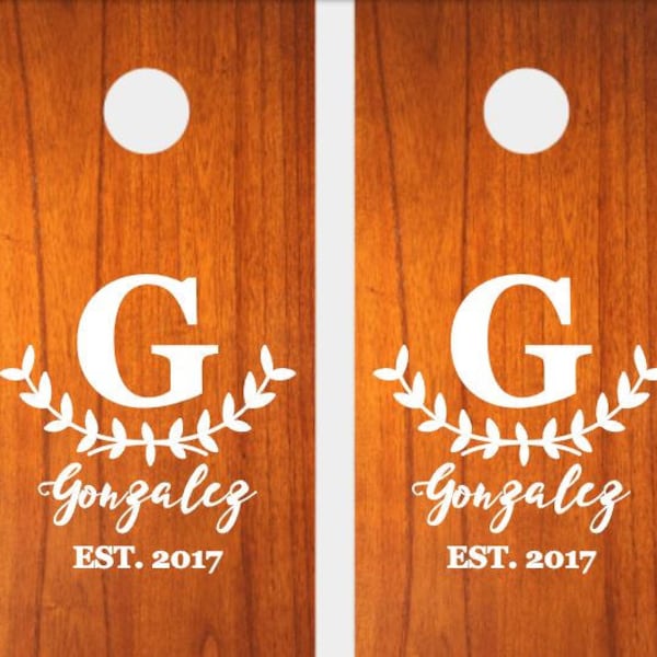 Monogram Cornhole - Etsy