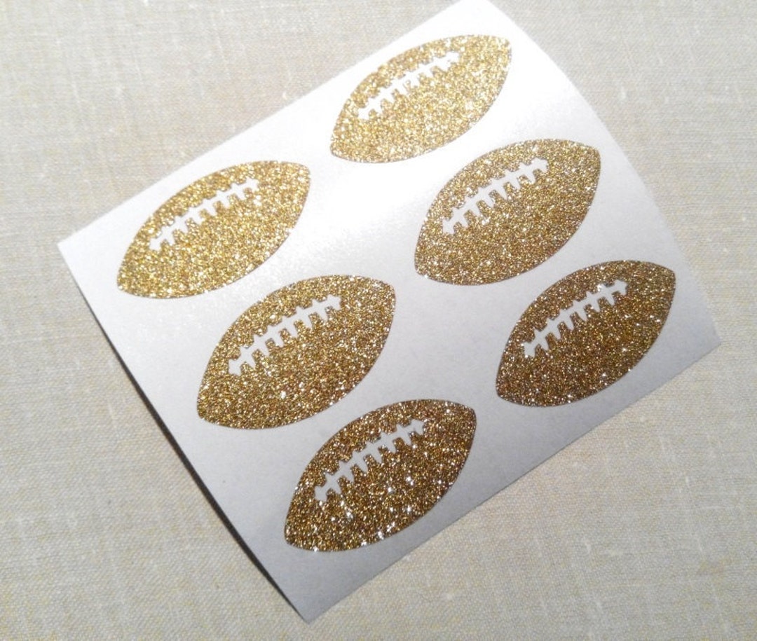 20 Glitter Football Stickers, Football Party Decor, Football Birthday ...