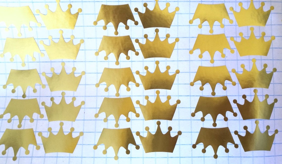 30pcs Gold Crown stickers crown envelope seals princess | Etsy