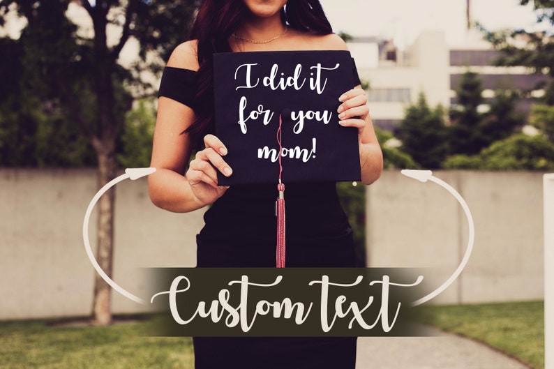 Custom Graduation Cap Transfer, Personalized Graduation Cap, Graduation ...