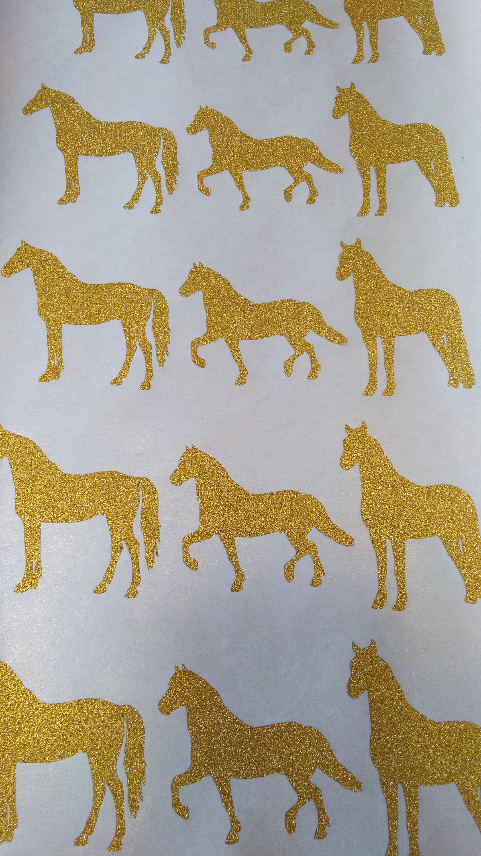 24 Gold Glitter Horse Set Party Favor Stickers Pony Giter - Etsy