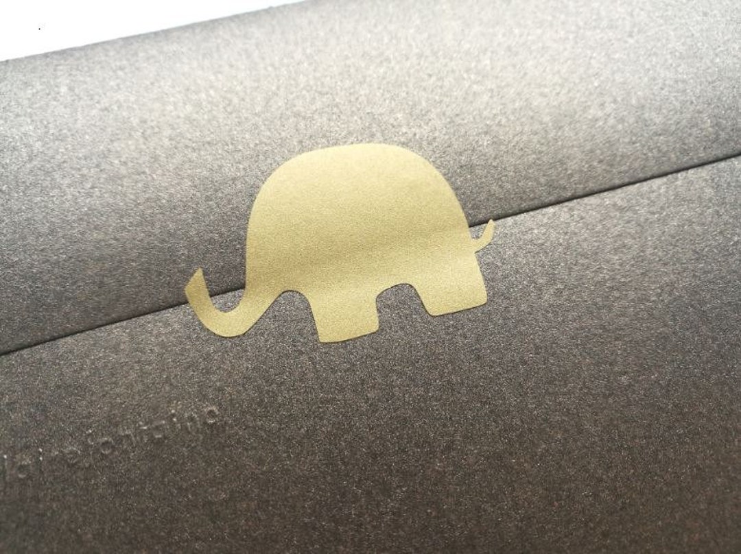 20 Elephant Stickers, Elephant Labels, Gold Envelope Seals, Adhesive ...
