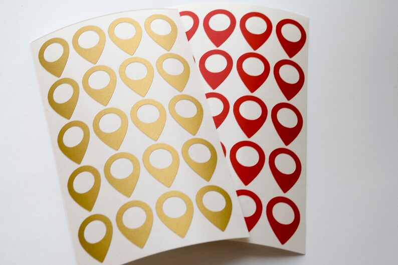 20 Map Marker Stickers Traveling Markers Map Route Stickers - Etsy UK