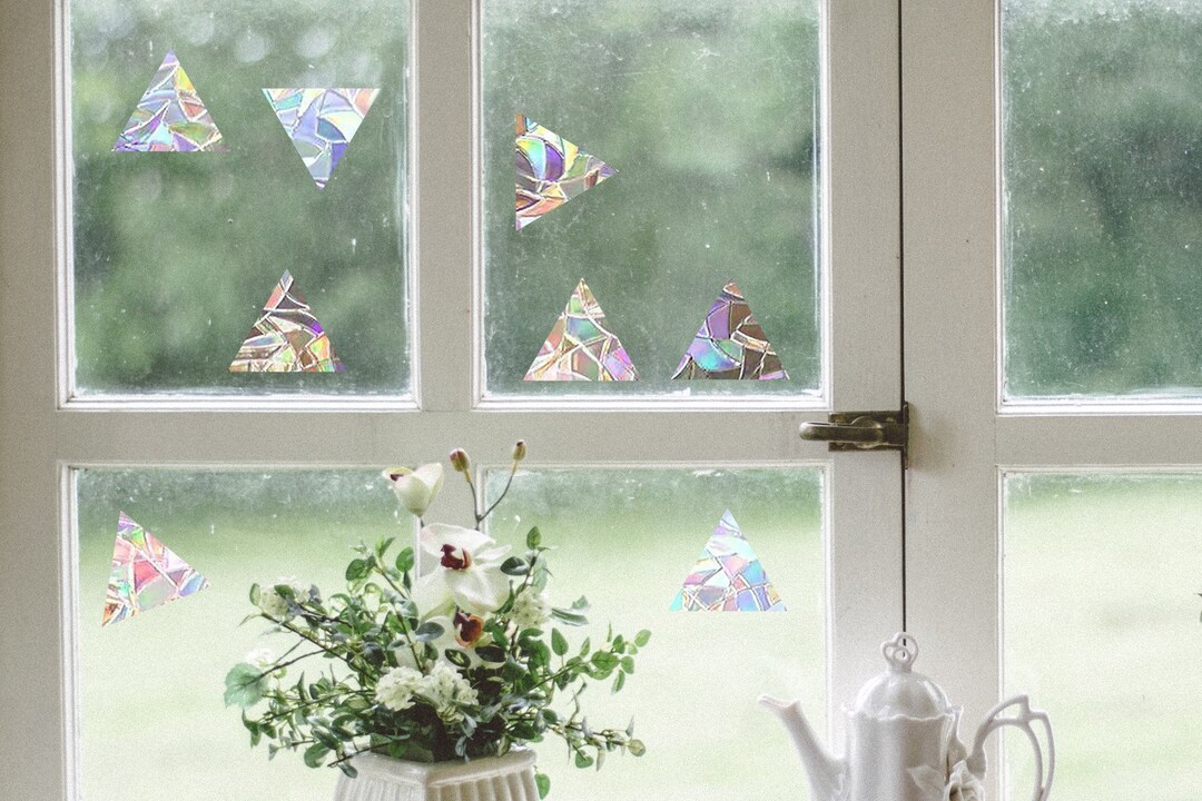 8 Triangles Suncatcher, Triangle Window Decal, Rainbow Maker ...