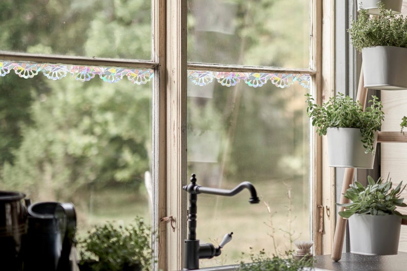 Lace Border Suncatchers, Window Pane Decorative Decal, Rainbow Maker ...