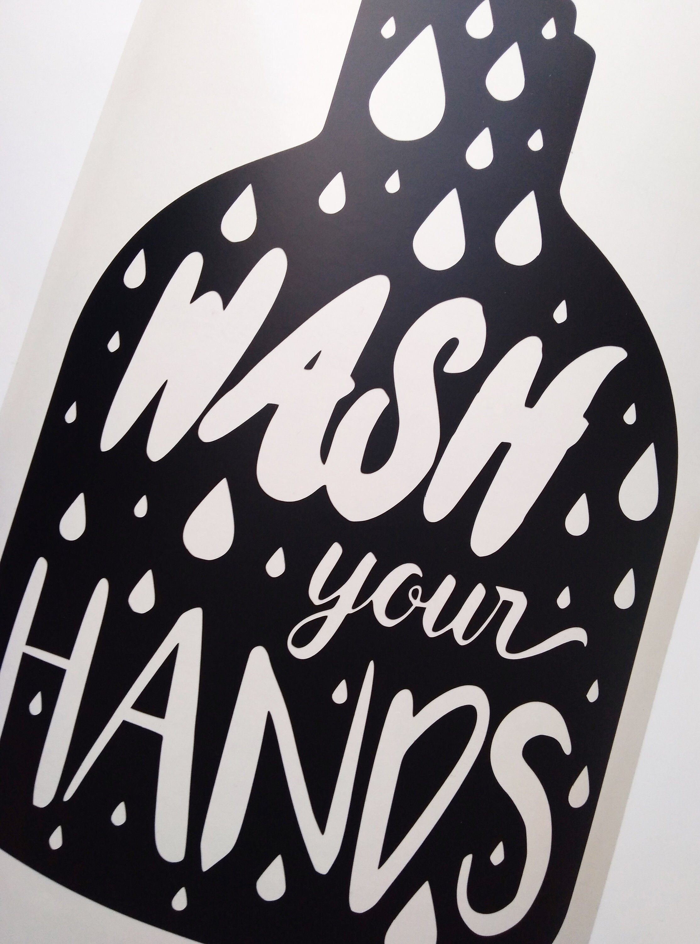 Wash Your Hands Sticker Wash Hands Reminder Bathroom Decal | Etsy