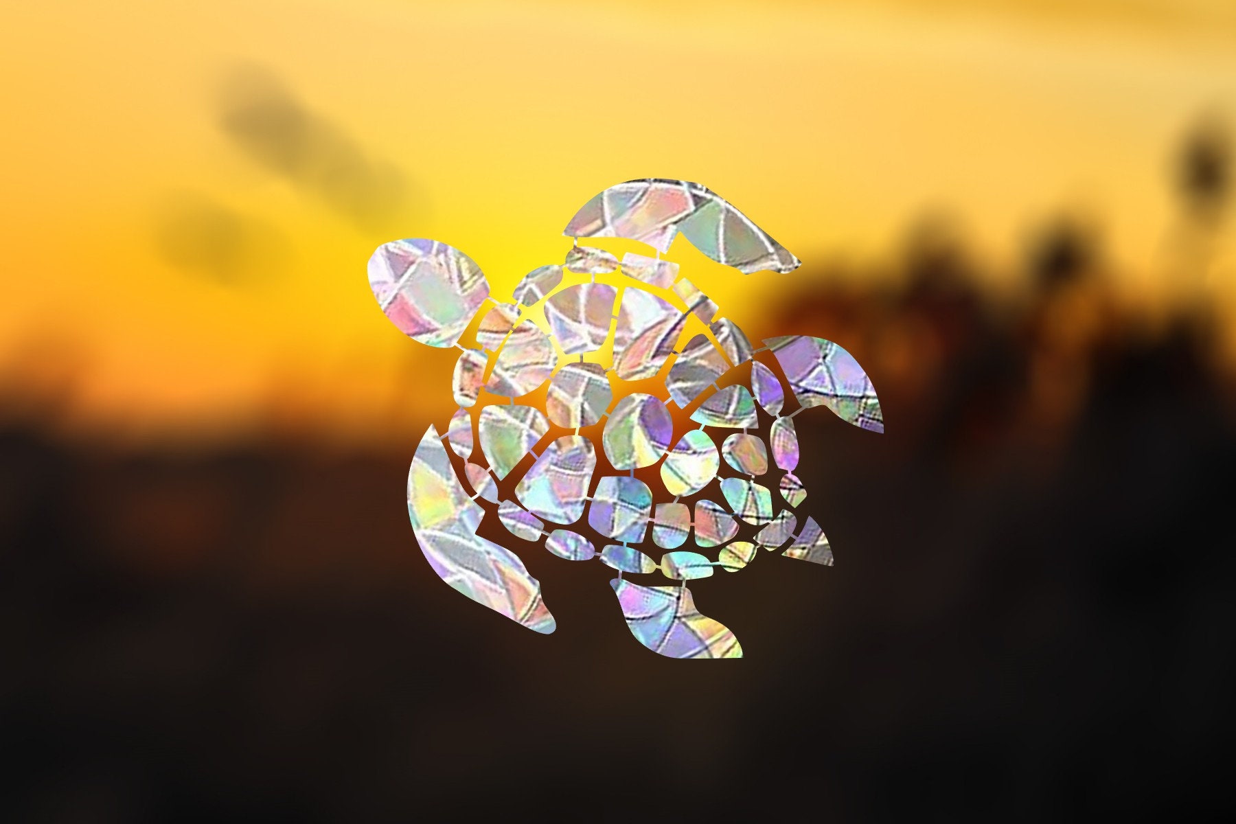 Turtle Suncatcher Turtle Window Decal Rainbow Maker | Etsy