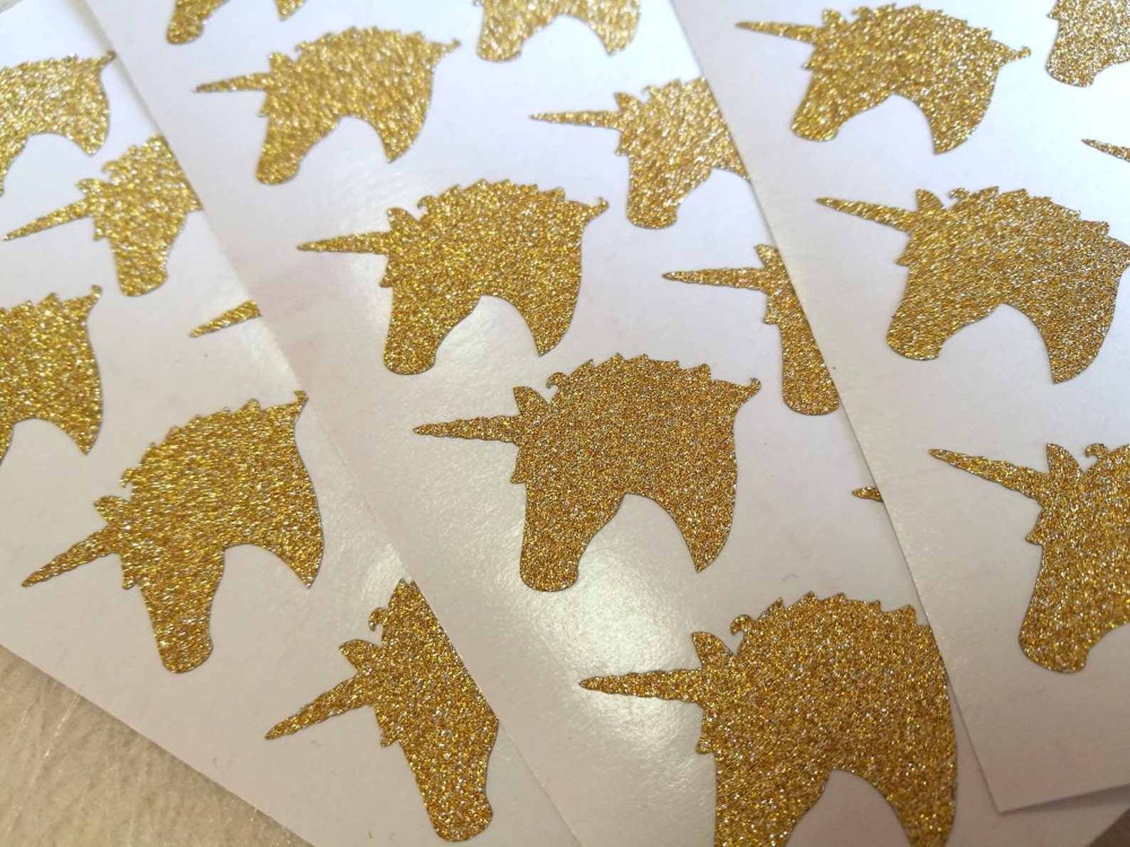 20 Glitter Unicorn Stickers, Unicorn Party Decor, Unicorn Birthday ...
