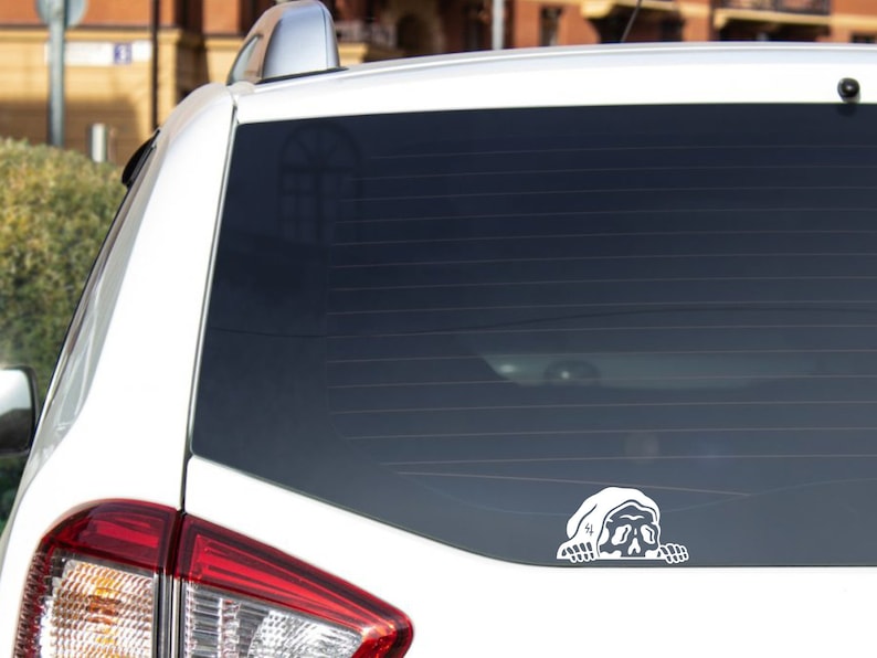 Grim Reaper Decal, Car Mirror Sticker, Removable Vinyl Decal for Car ...