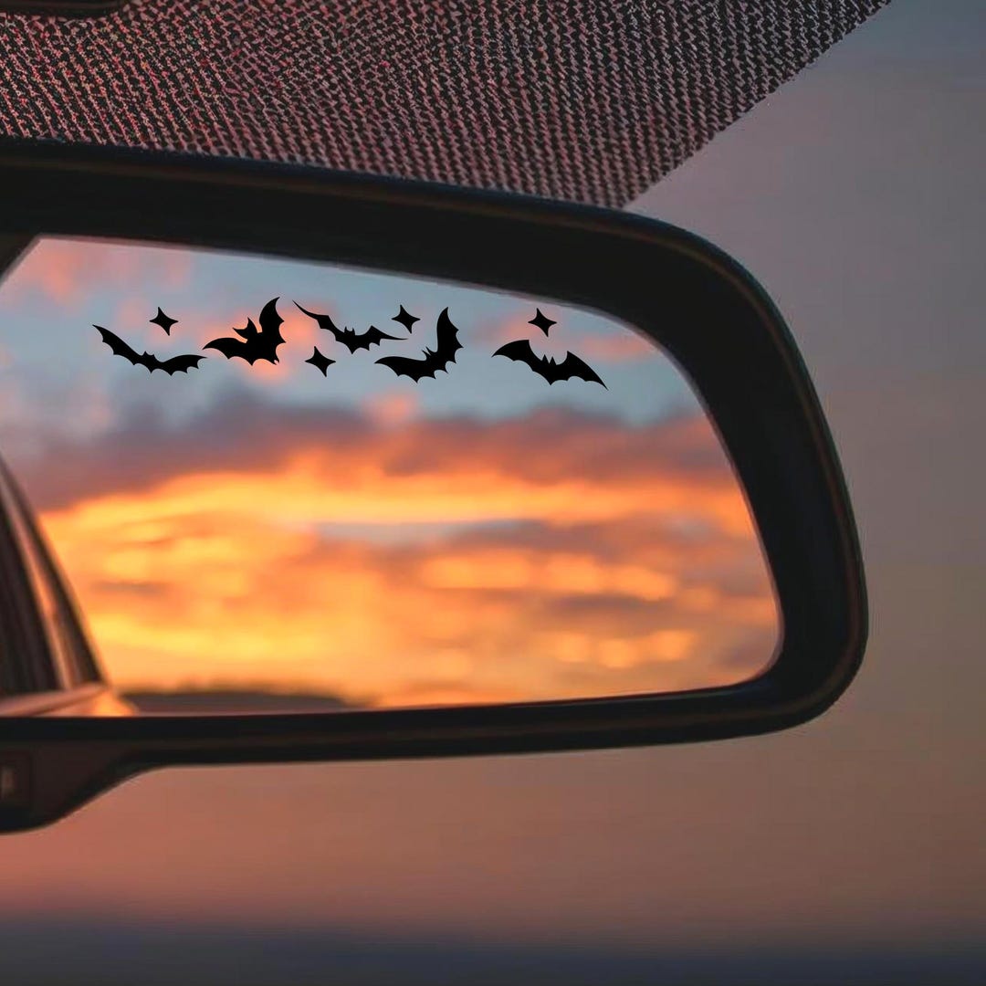 Bat Decals, Small Sticker, Rear View Mirror Decal for Car Windshield ...