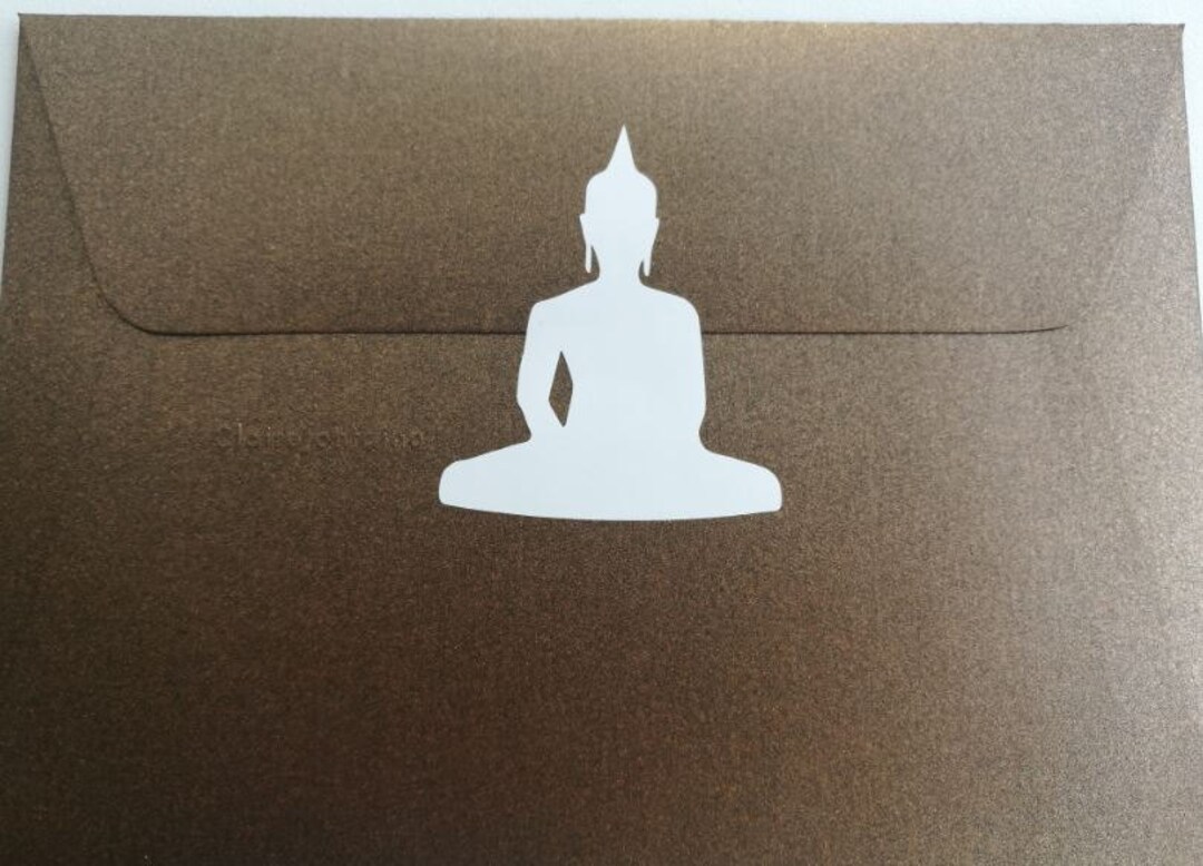 20 Sitting Buddha Stickers, Yoga Stickers, Gold Envelope Seals ...