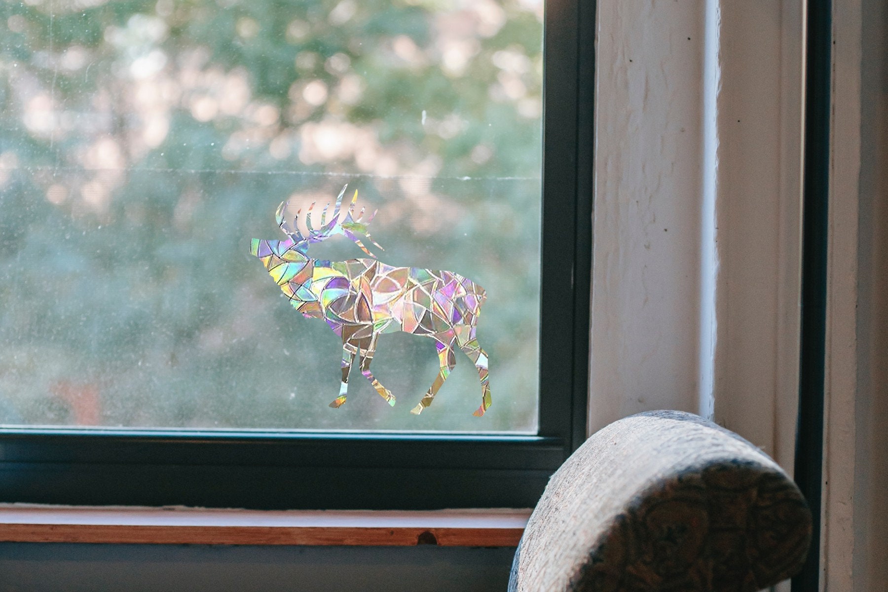 Deer Suncatcher Elk Window Decal Rainbow Maker Suncatcher - Etsy