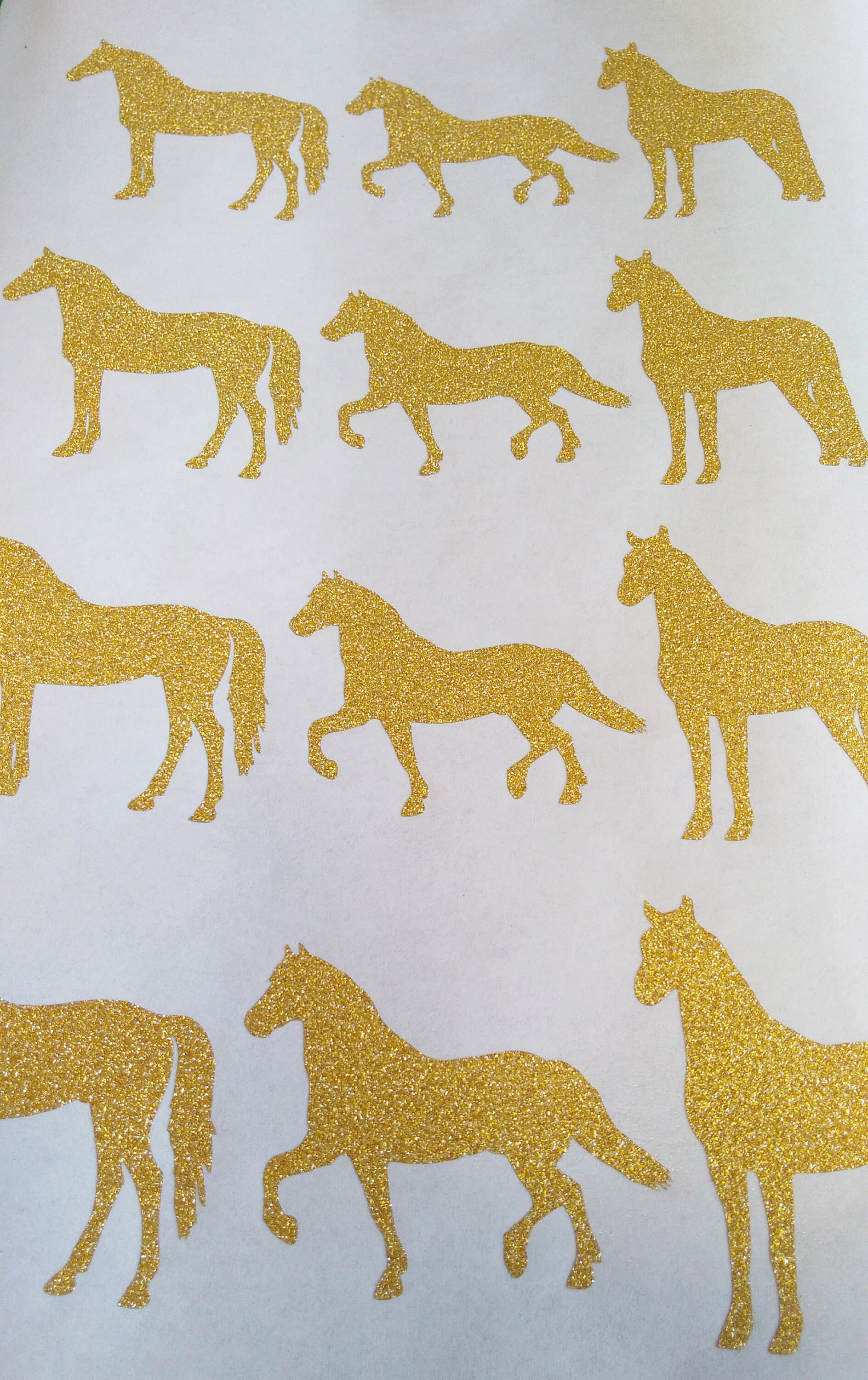 24 Gold Glitter Horse Set Party Favor Stickers Pony Giter - Etsy